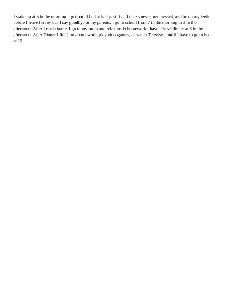 Spanish Daily Routine Presentation - Morning To Nigh | PDF
