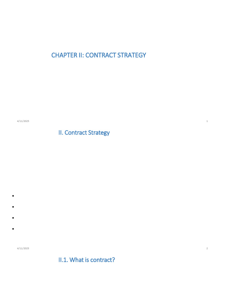 Contract Strategy for Construction Projects | PDF | Employment | Business