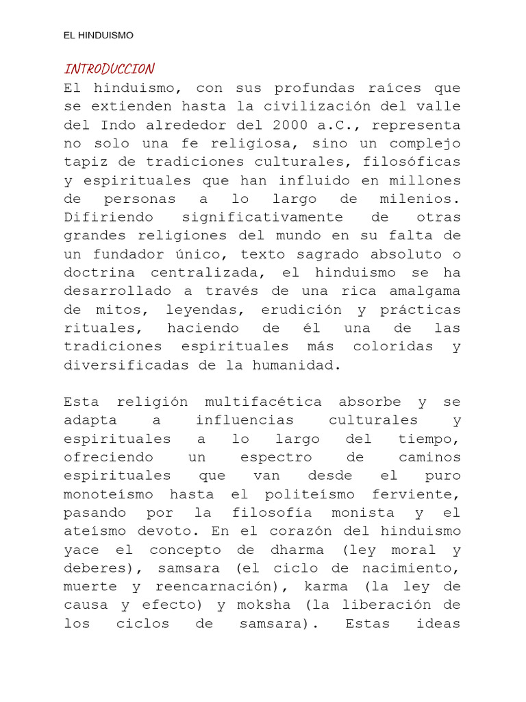 Hinduismo | PDF | Karma | Meditación