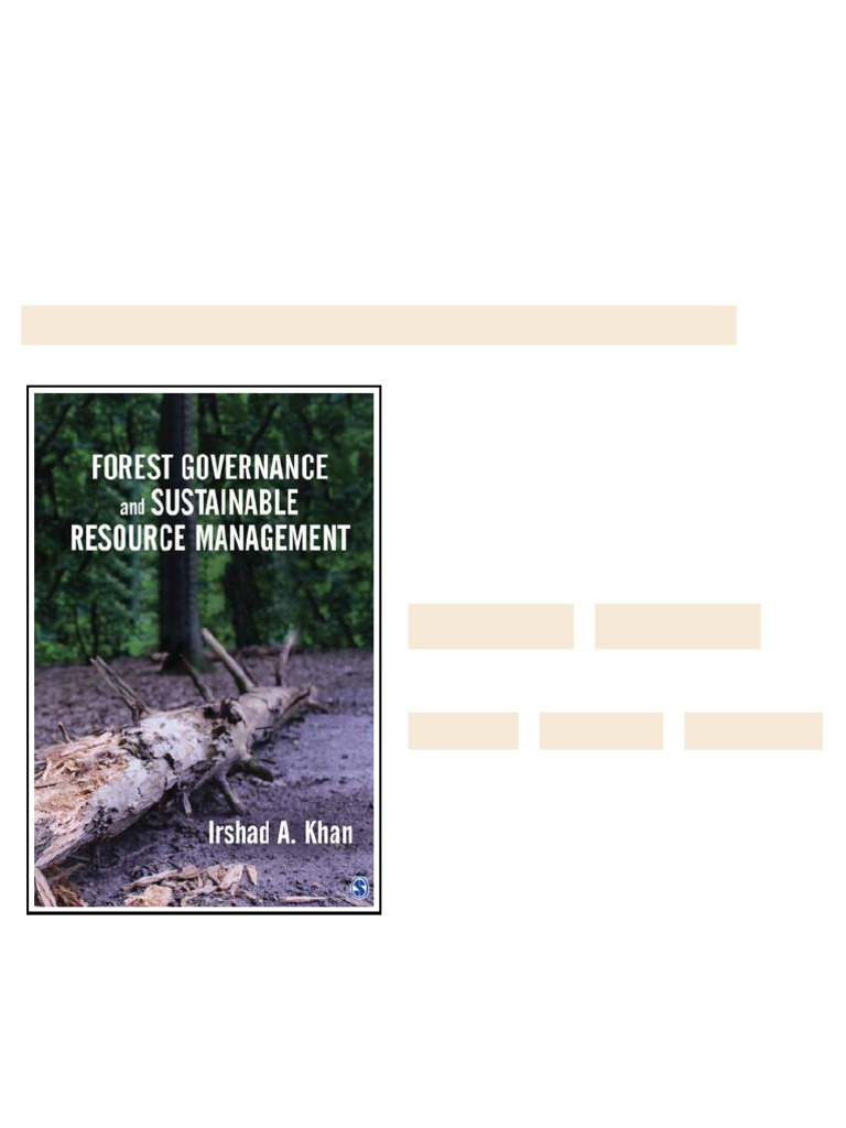 Forest Governance And Sustainable Resource Management Irshad A Khan ...