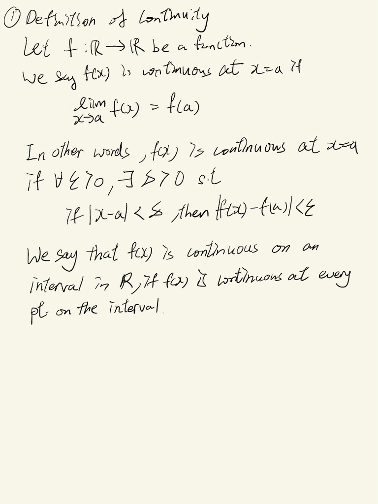Understanding Continuity in Functions | PDF | Continuous Function ...