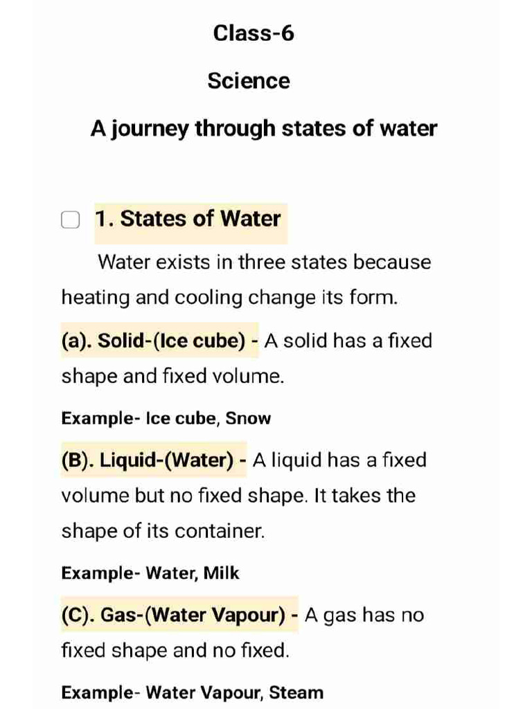 Class 6 Science Notes | PDF