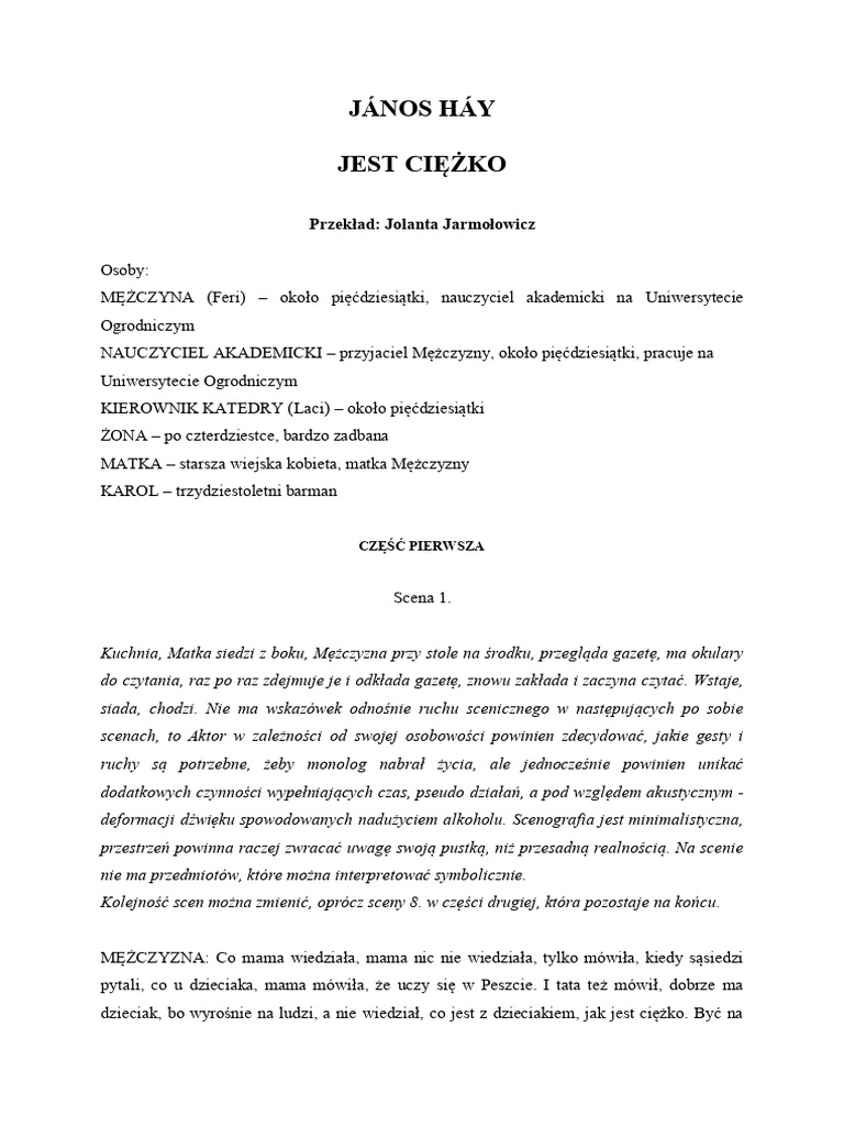 Háy János - Jest Ciężko | PDF