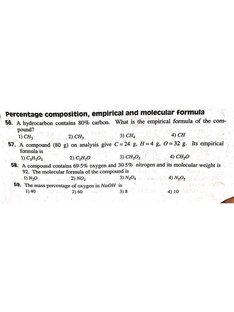 Empirical and Molecular Formula Bits | PDF