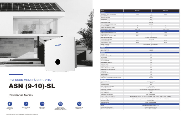 Inversores Monofásicos ASN-9SL e ASN-10SL | PDF | Eletrônicos ...