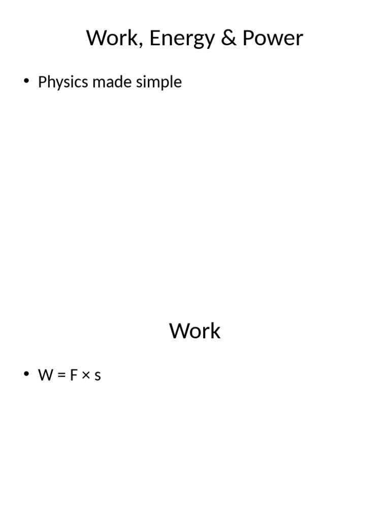 Class 9 Physics Work Energy Power HCV | PDF