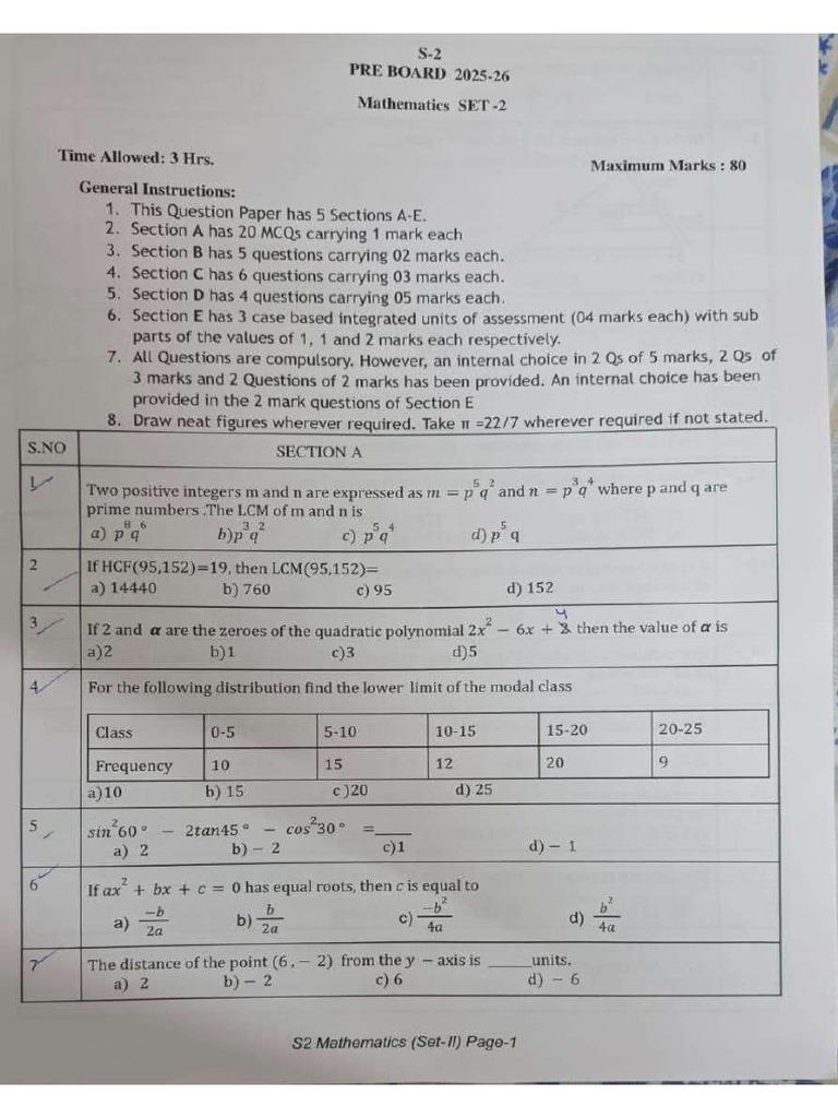 DPSRKP Maths PB 2025-26 | PDF