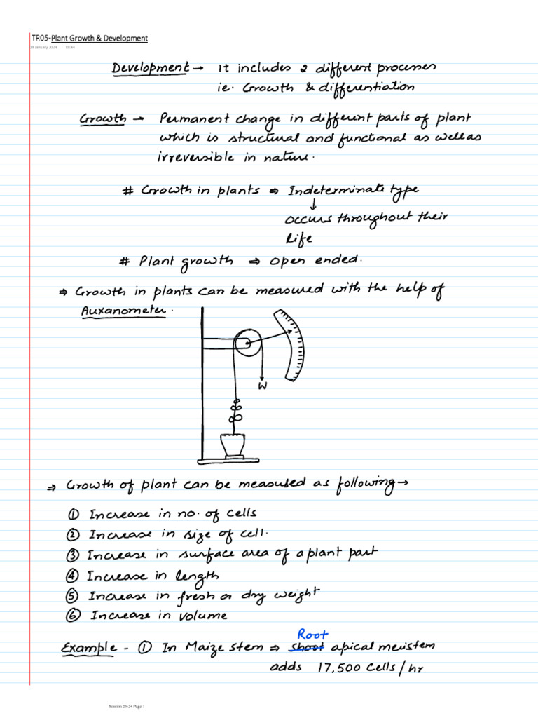 TR05 Plant Growth and Development Complete | PDF