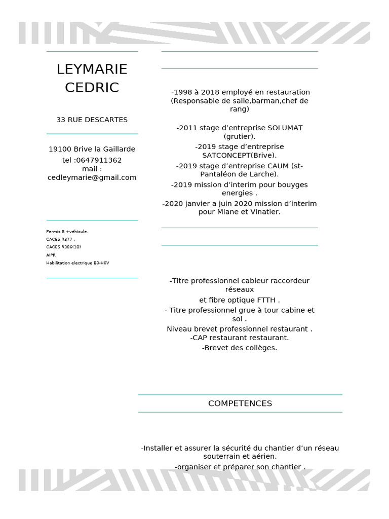 CV Leymarie Cedric-FFTx | PDF