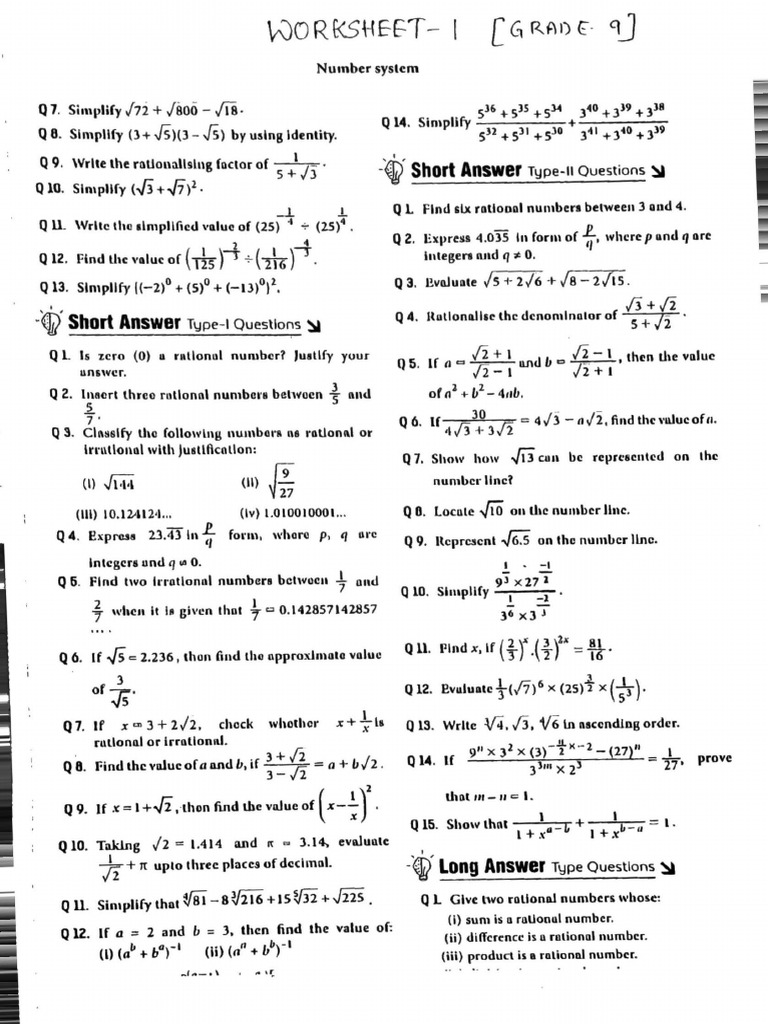 Simplifying Rational and Irrational Numbers | PDF