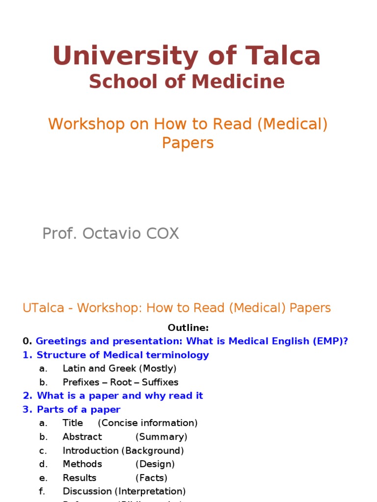 How to Read Medical Papers Workshop | PDF | Clinical Trial | Cohort Study