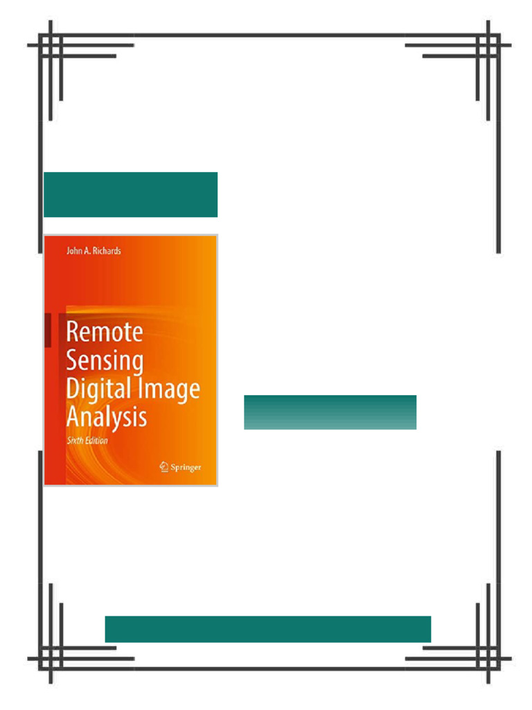 Remote Sensing Digital Image Analysis 6th Edition Richards ebook fully updated pages | PDF ...
