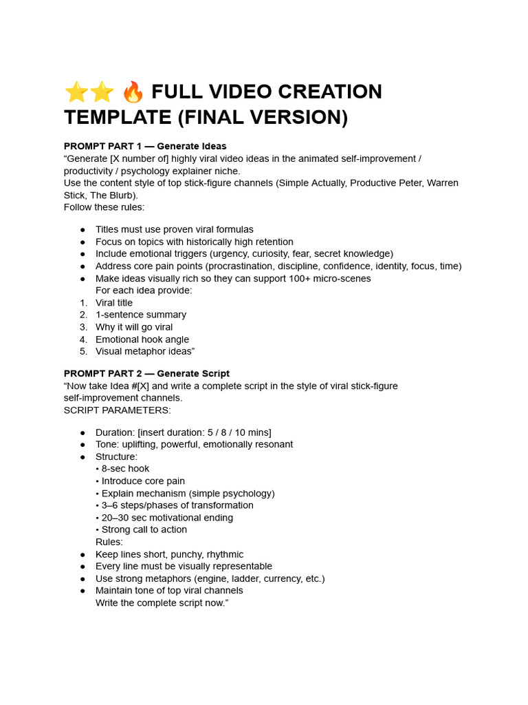 Motivational Niche - MASTER PLUG-AND-PLAY PROMPT TEMPLATE | PDF