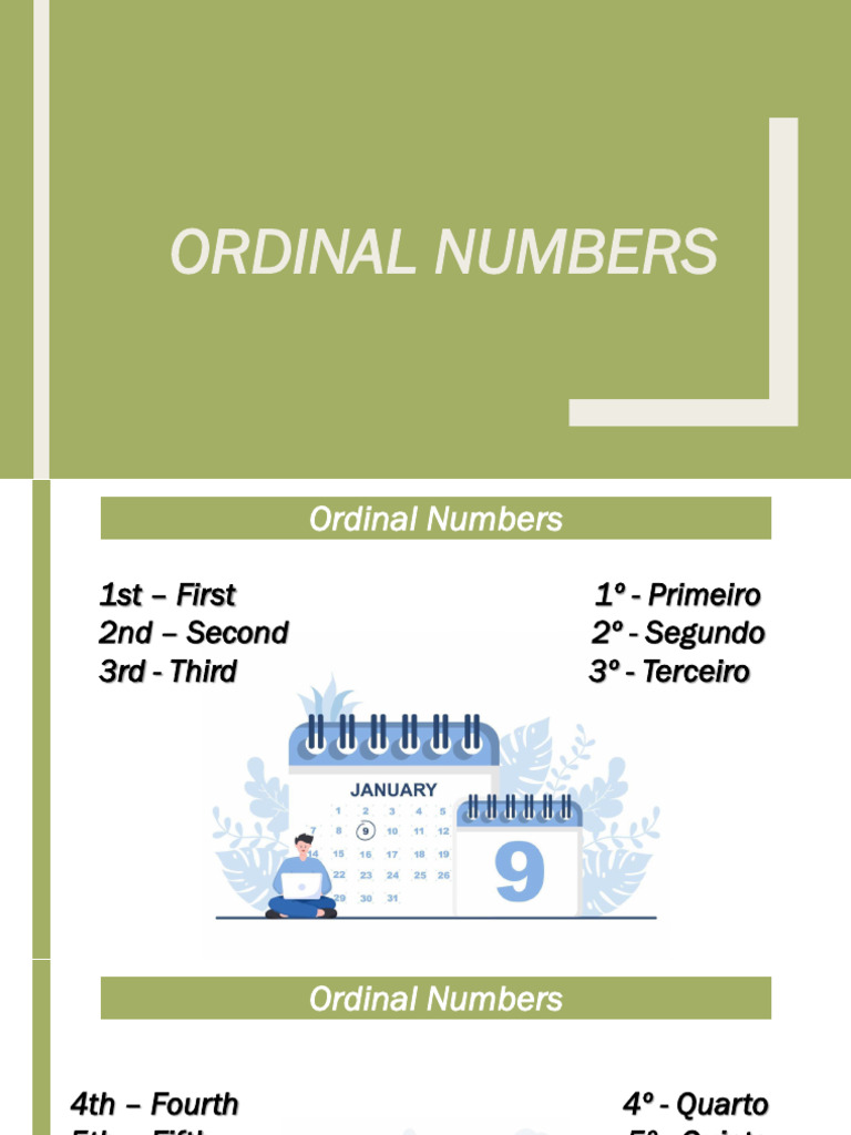 1 - Ordinal Numbers & Dates | PDF