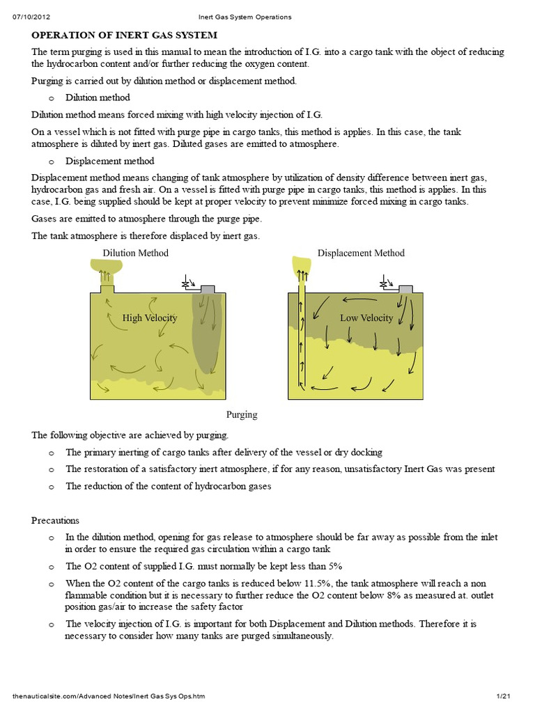 Inert Gas System Operations 2 | PDF | Oil Tanker | Boiler
