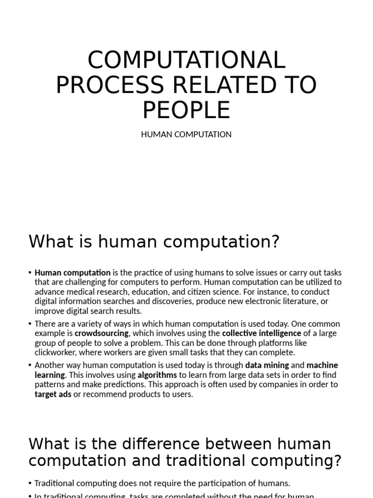 Unit-5 Computational Process Related To People | PDF | Artificial ...
