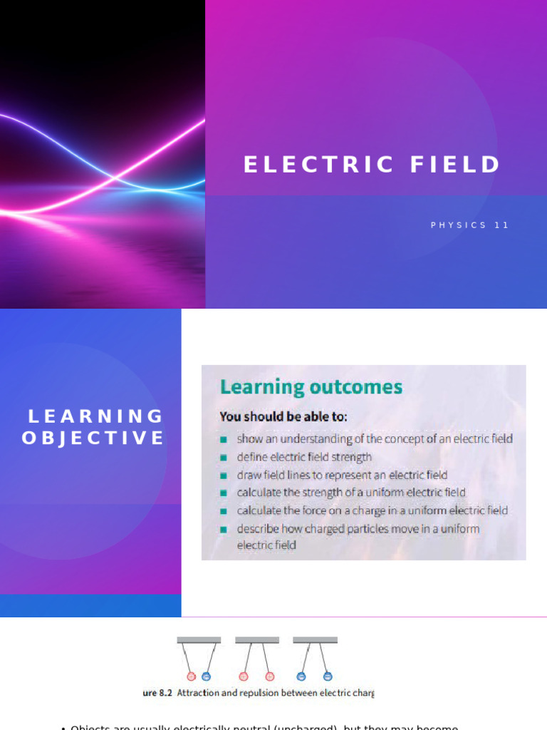 Electric Field, Current, Potential Difference and Resistance | PDF ...