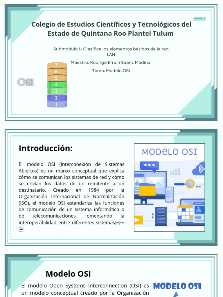 Modelo OSI.pdf | PDF | Modelo osi | Red de computadoras