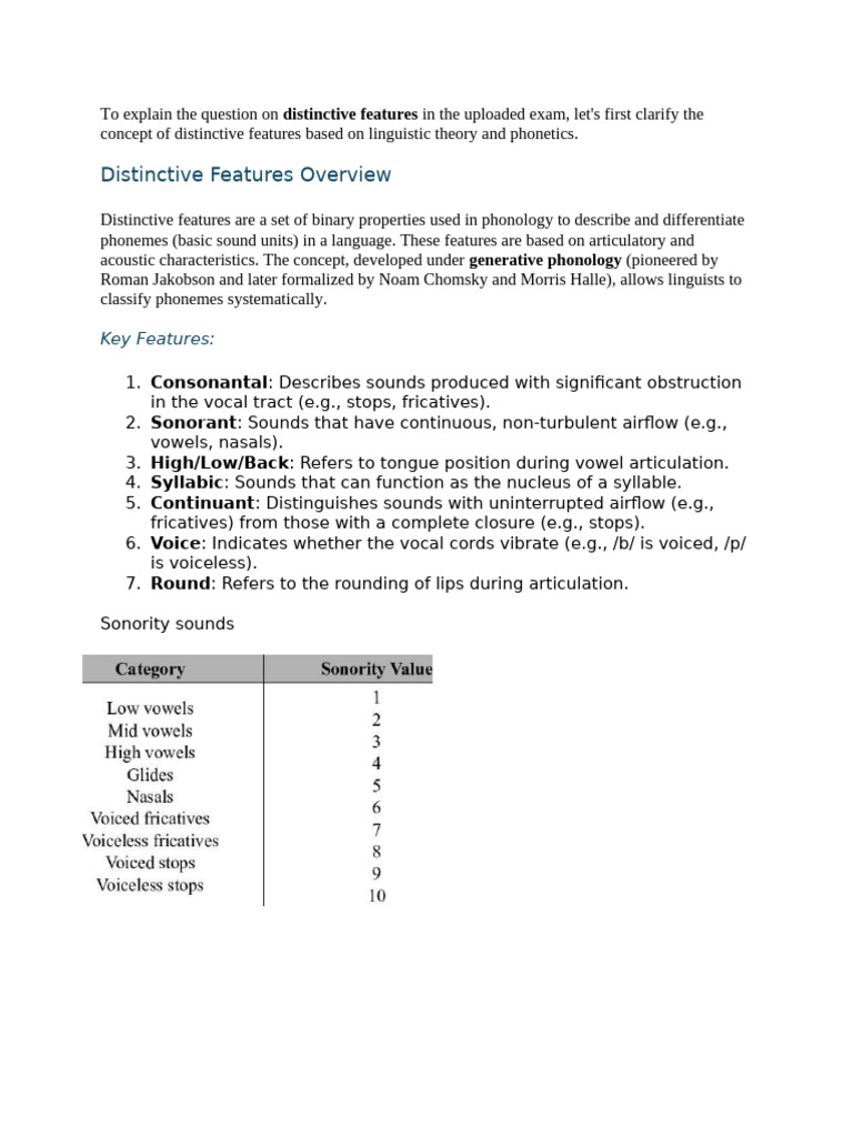 Distinctive Features (1) Copy | PDF | Vowel | Consonant