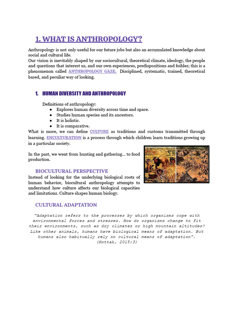 Topic 1. What Is Anthropology | PDF | Anthropology | Sociology