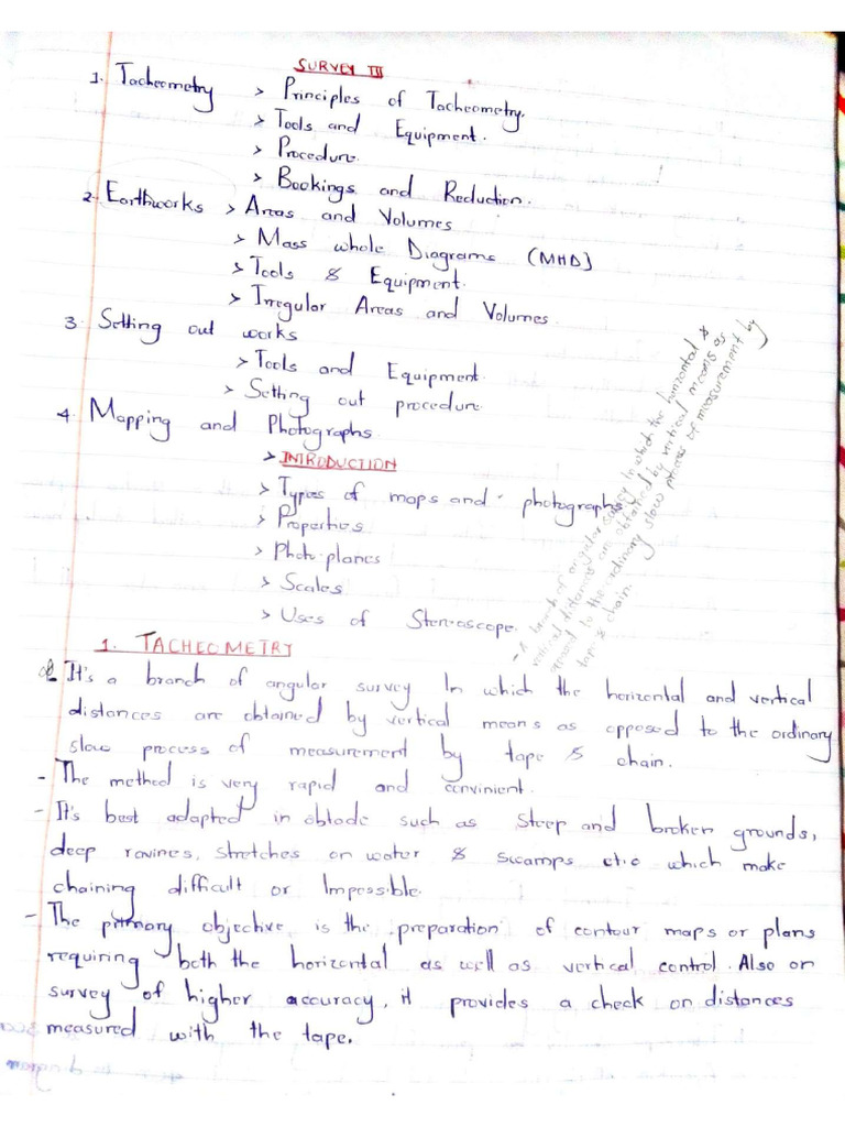 Surveying 3 Notes | PDF