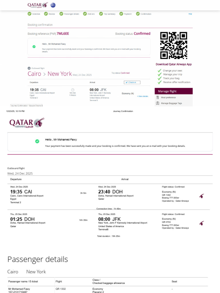 Journey Confirmation Mohamed | PDF | Aviation | Transport