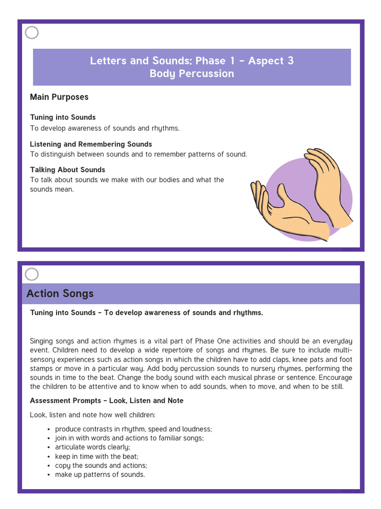 Body Percussion Activities for Kids | PDF | Rhythm