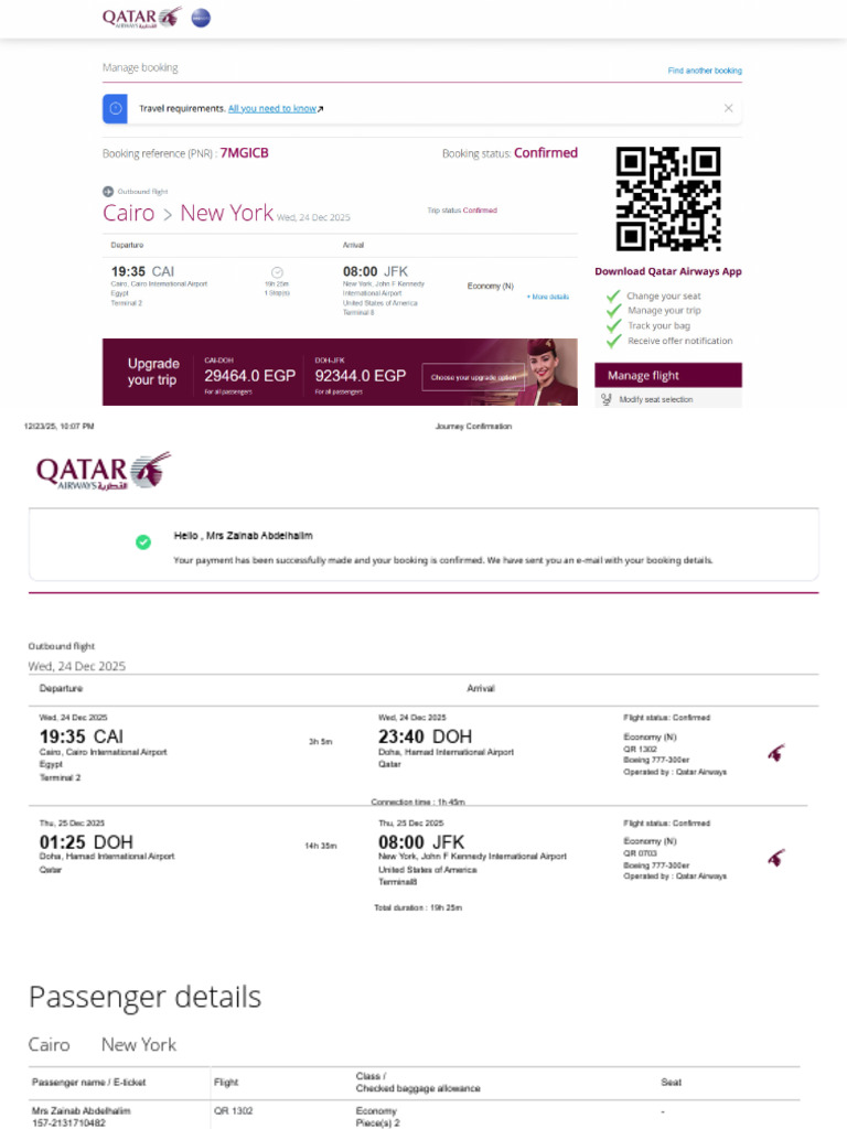 Journey Confirmation Zainab | PDF | Aviation | Transport