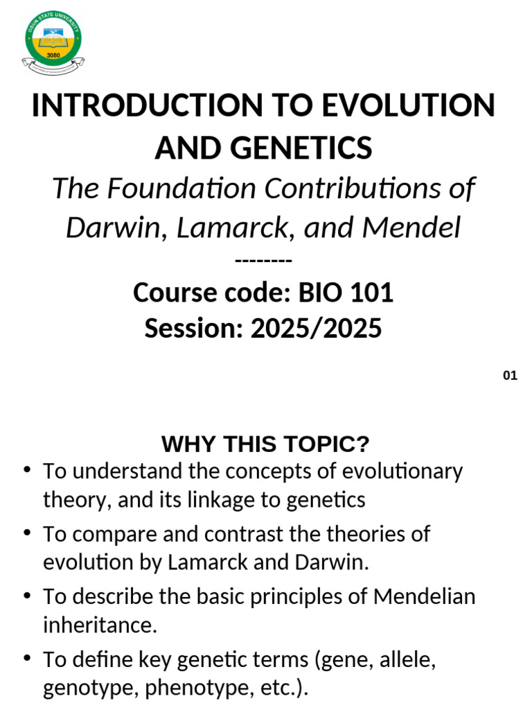Evolution and Genetics Overview | PDF | Heredity | Genetics
