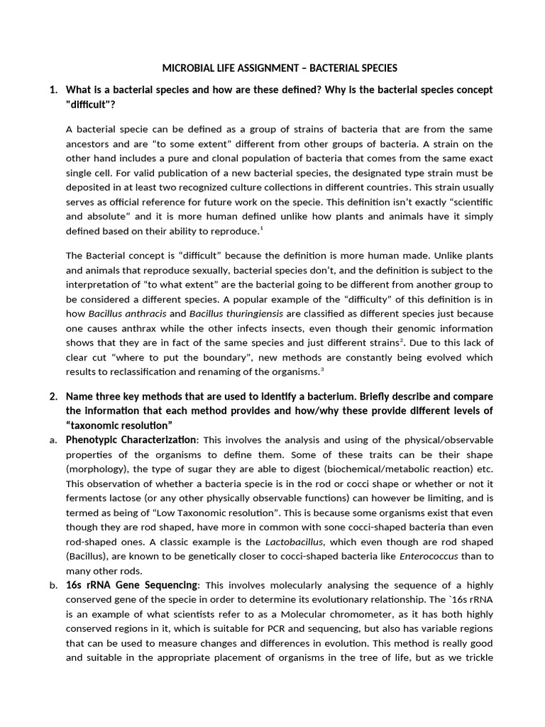 Understanding Bacterial Species Concepts | PDF | Bacteria | Species