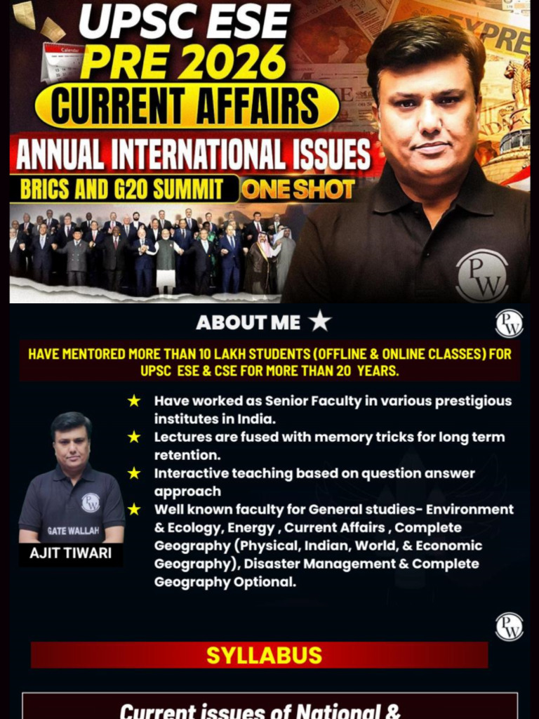 Current Affairs Annual International Issues One Shot | PDF