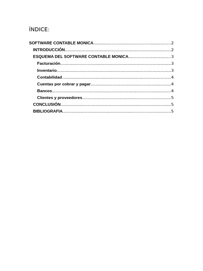 Software Contable MONICA: Funciones Clave | PDF | Contabilidad | Software
