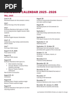 Juilliard Academic Calendar 2024-2025 | PDF | Academic Term | Higher ...