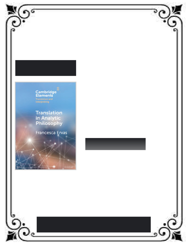 Translation in Analytic Philosophy Francesca Ervas ebook improved ...