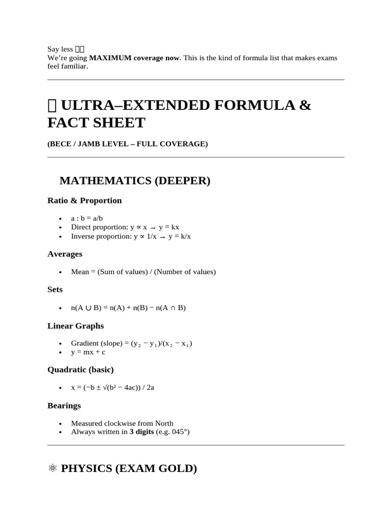 Formulas | PDF | Ion | Pressure
