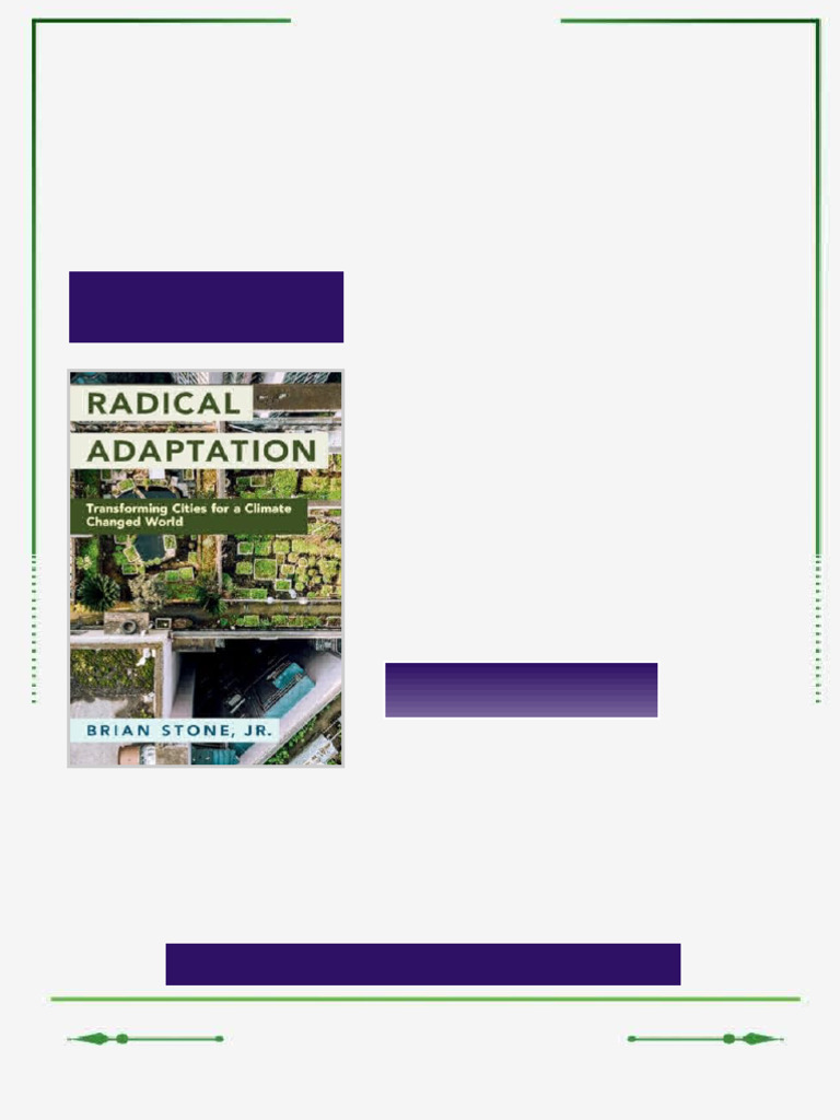 Radical Adaptation: Transforming Cities for a Climate Changed World ...