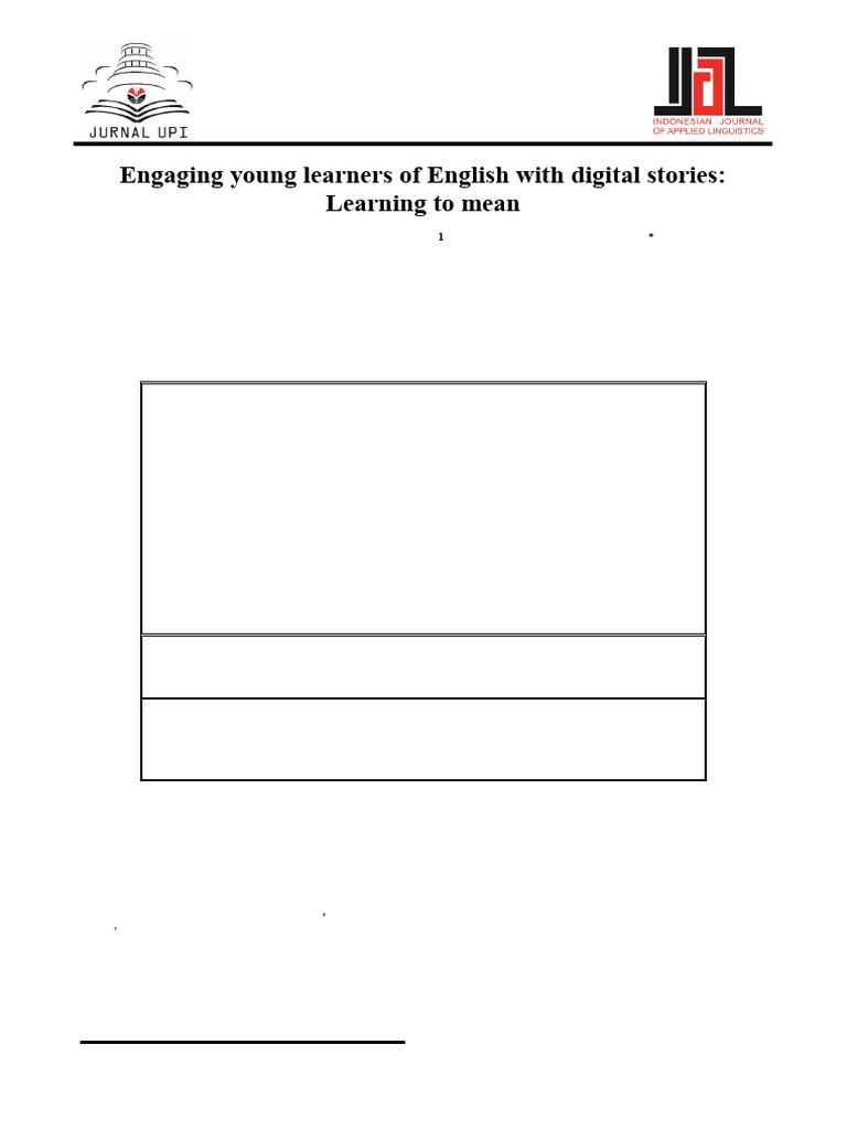 Engaging Young Learners with Digital Stories | PDF | Narrative | Curriculum