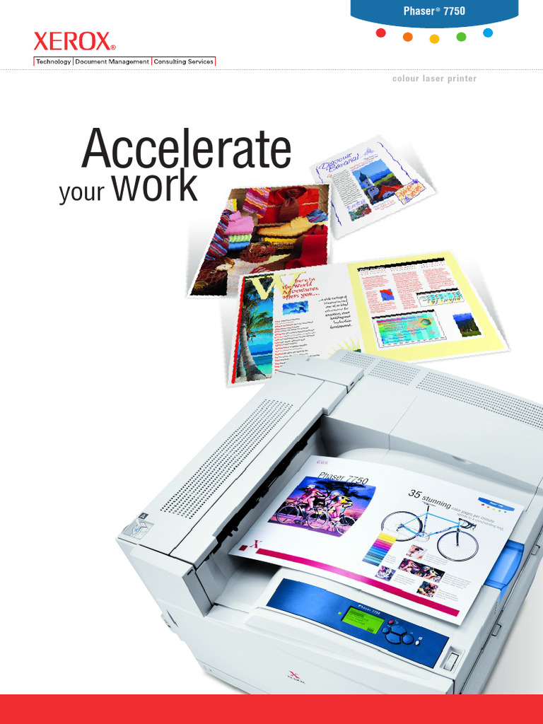 Phaser 7750 A3 Colour Laser Printer | PDF | Printer (Computing ...