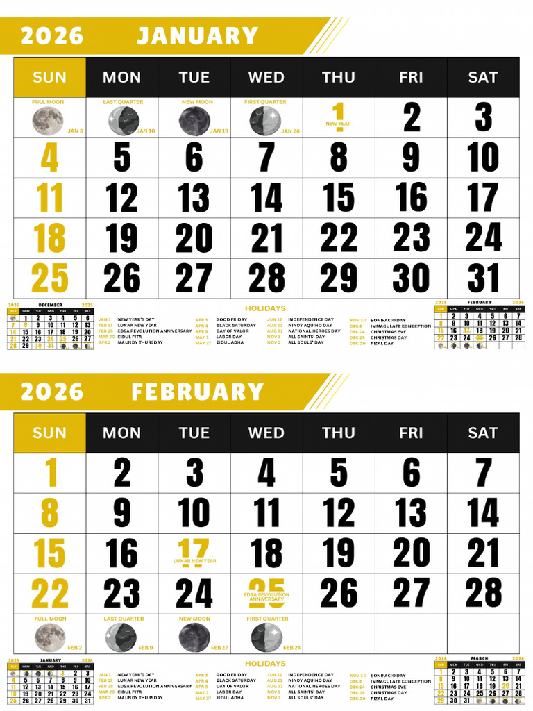 Yellow Calendar | PDF