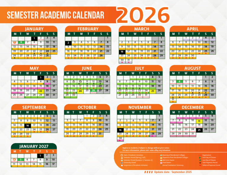 Semester Academic Calendar Overview | PDF