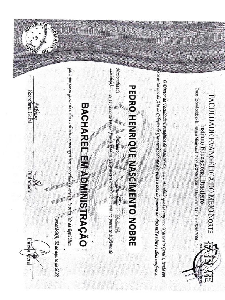 Diploma Pedro Henrique | PDF
