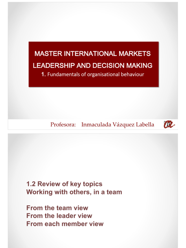 1.2 Leadership Fundamentals Belbin Test | PDF