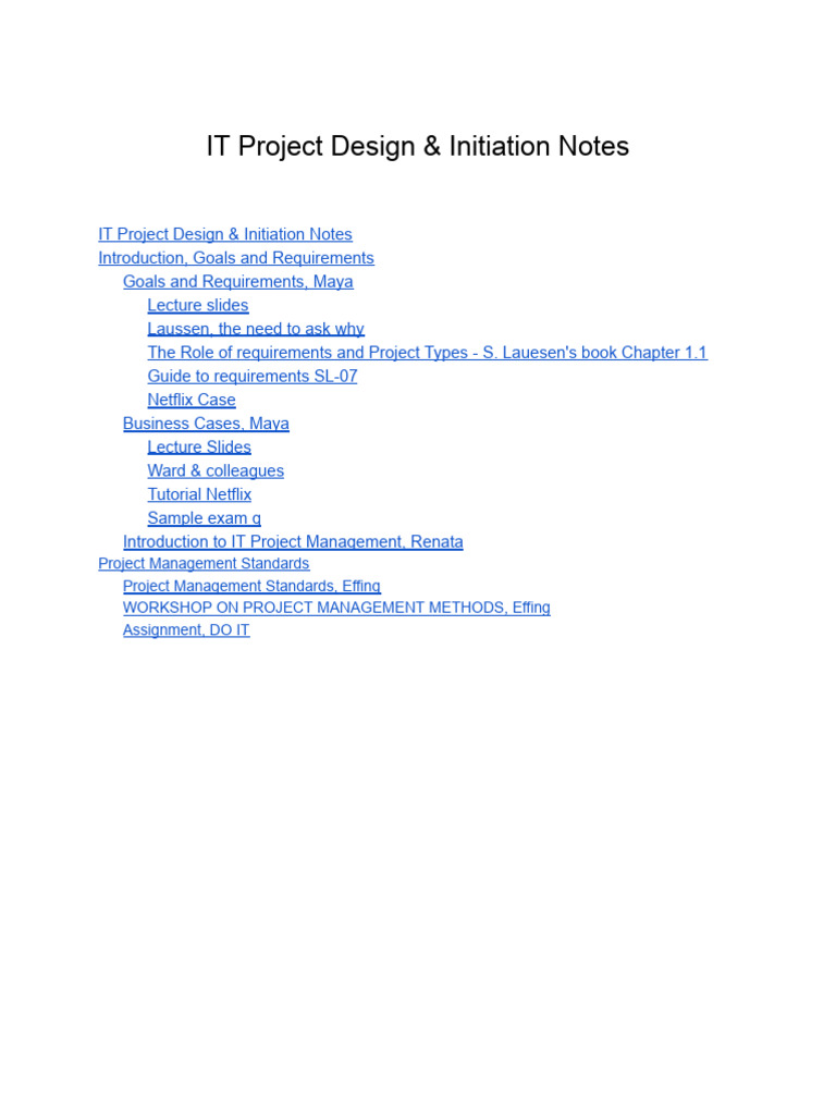 IT Project Design and Requirements Guide | PDF | Business