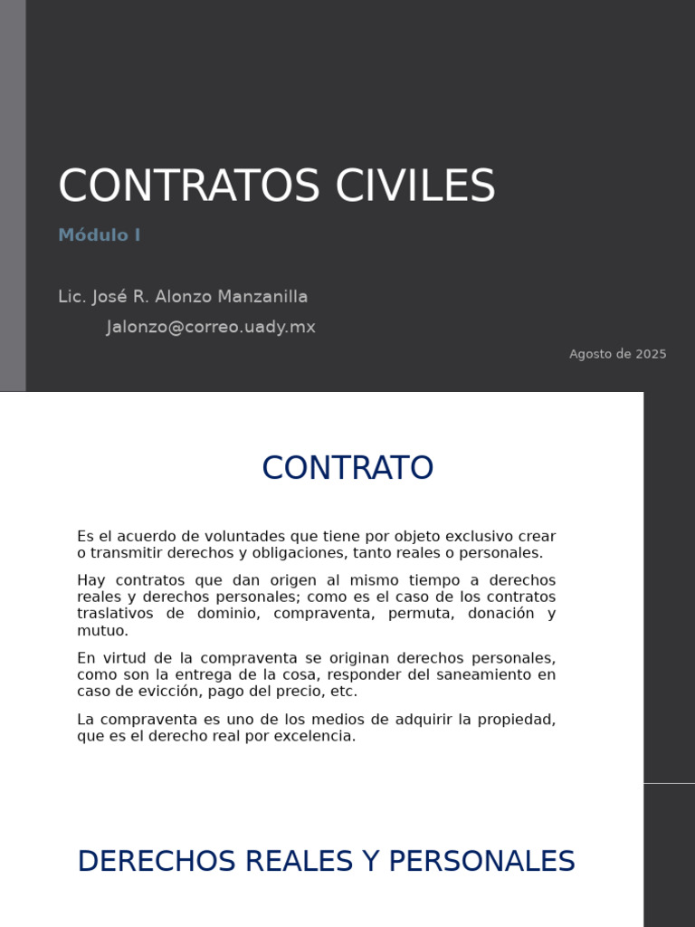 Guía Completa sobre Contratos Civiles | PDF | Donación | Ley común