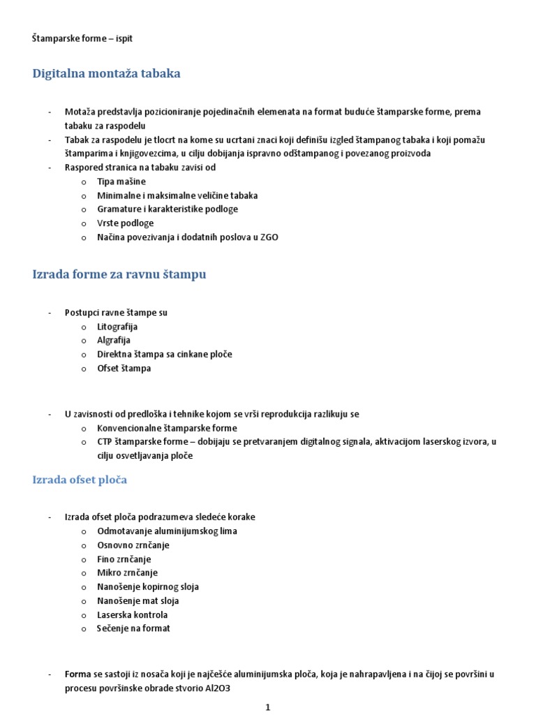 Stamparske Forme | PDF
