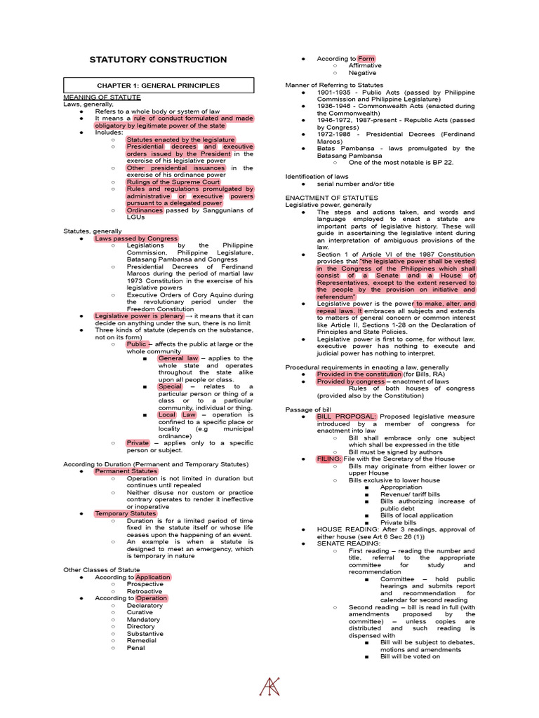 Understanding Statutory Construction | PDF | Statutory Interpretation ...