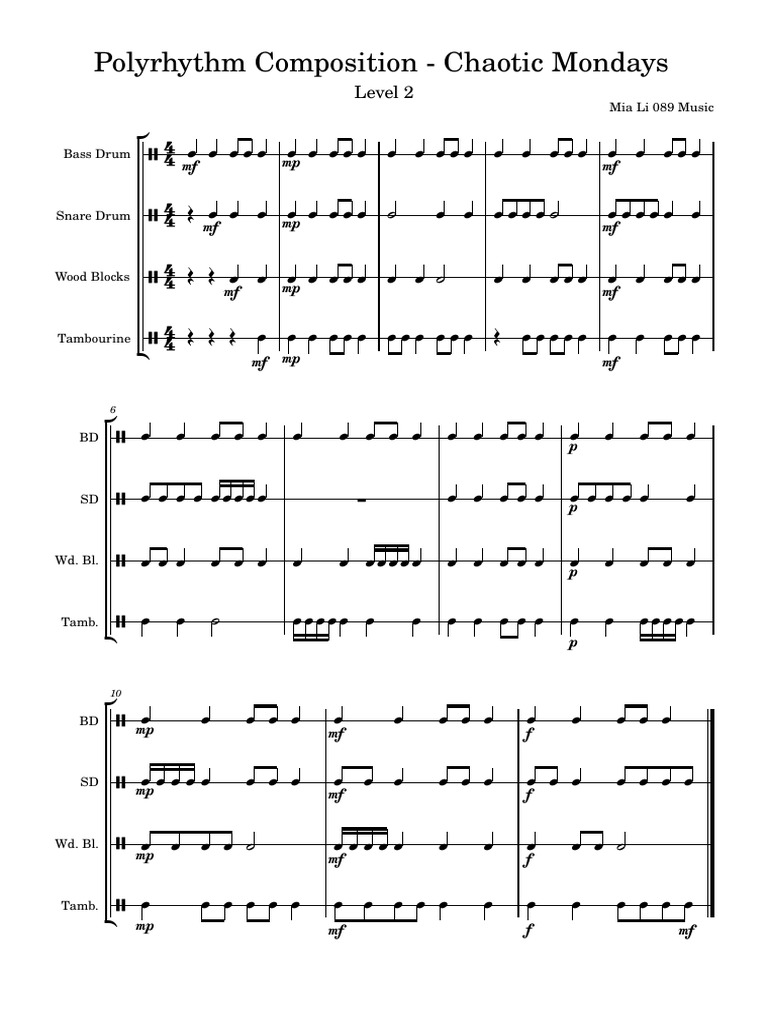 Polyrhythm Composition Guide | PDF