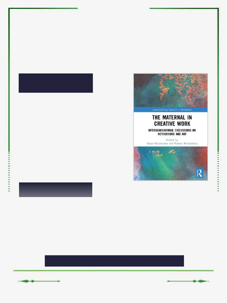 The Maternal in Creative Work Intergenerational Discussions on ...