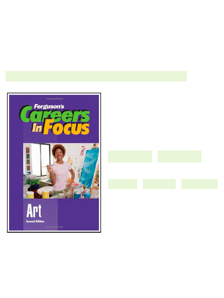 Art 3rd Edition Ferguson s Careers in Focus Ferguson full chapters ...