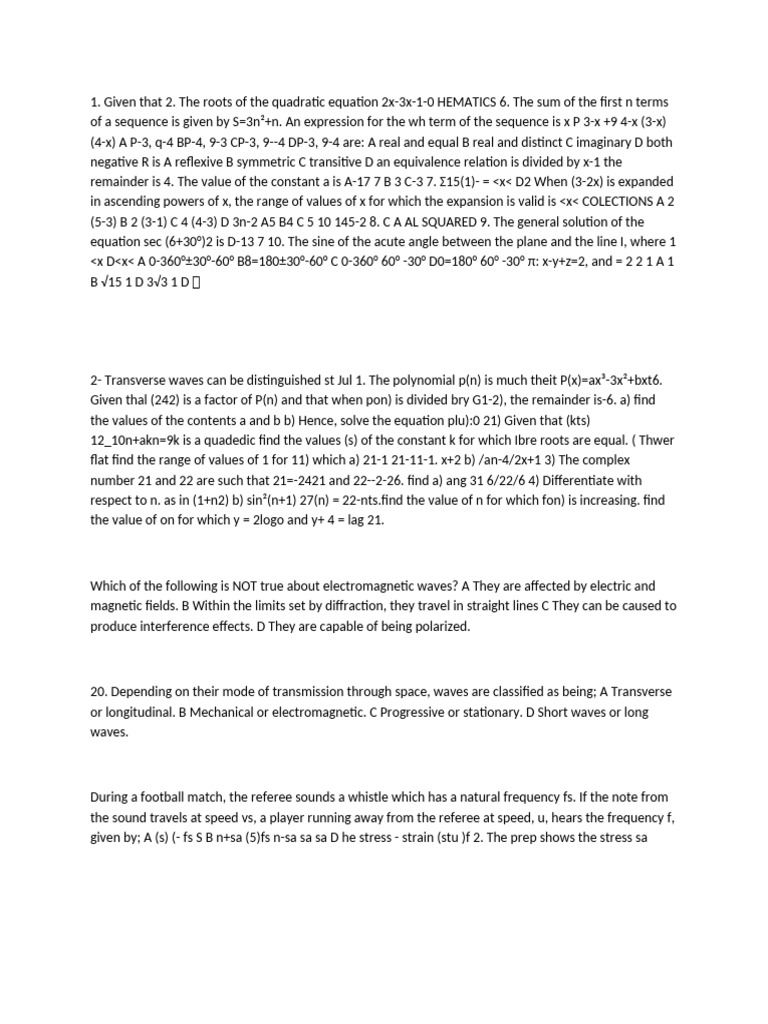 1. Given that 2-WPS Office-1 | PDF | Equations | Polynomial